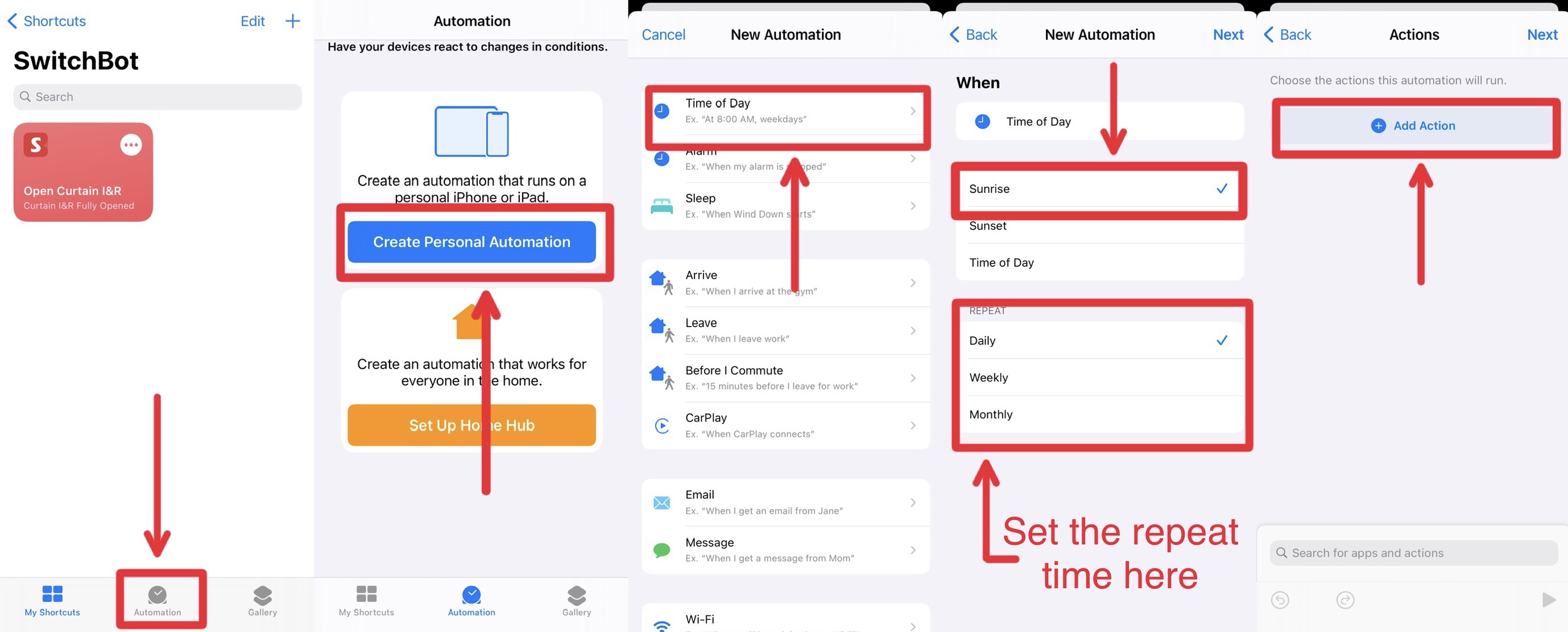 Utilice el acceso directo de Siri para abrir la cortina según el amanecer o el atardecer ...