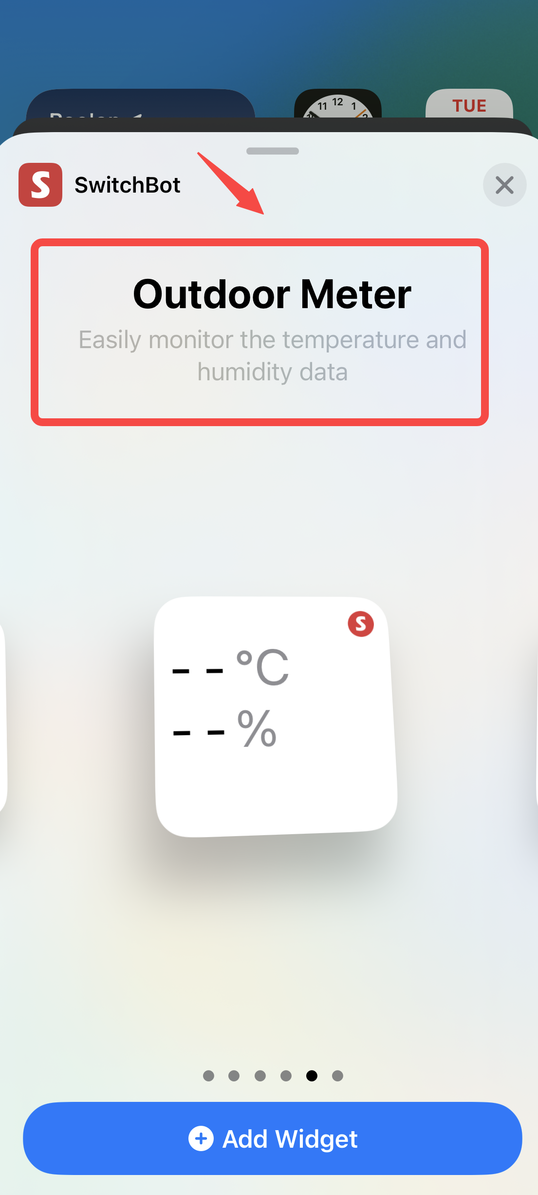 Widget Function For Outdoor Meter Switchbot Help Center