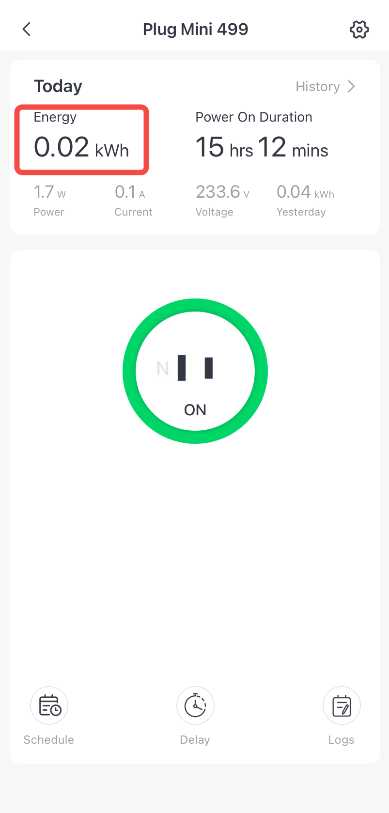 Frequency of Plug Mini Power Consumption Update in SwitchBot App ...