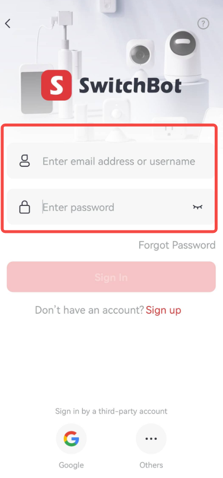 Acerca del inicio de sesión / registro de la cuenta para la aplicación SwitchBot – SwitchBot ...