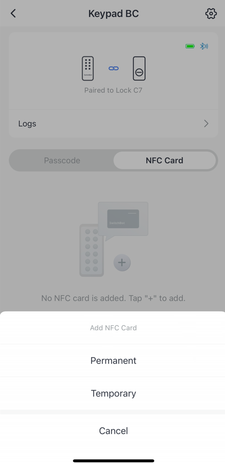 Instructions for NFC Card – SwitchBot Help Center
