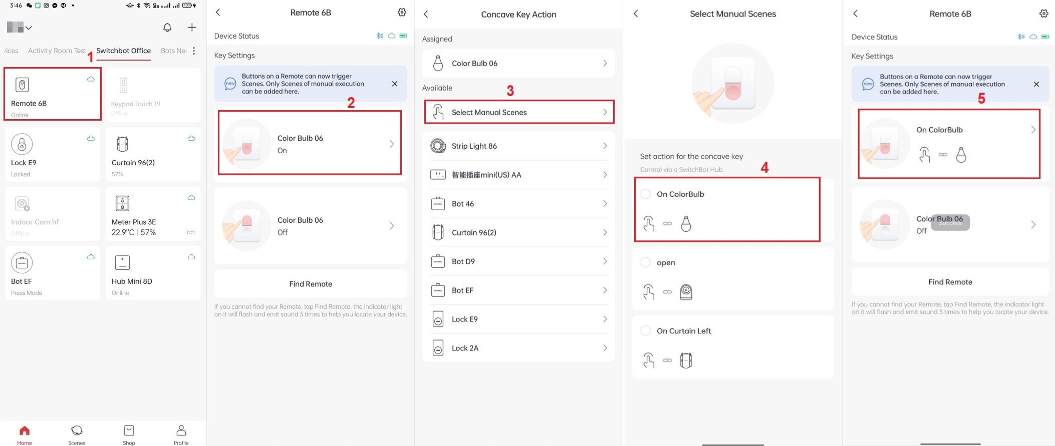 How to use Remote control Manual Scene – SwitchBot Help Center