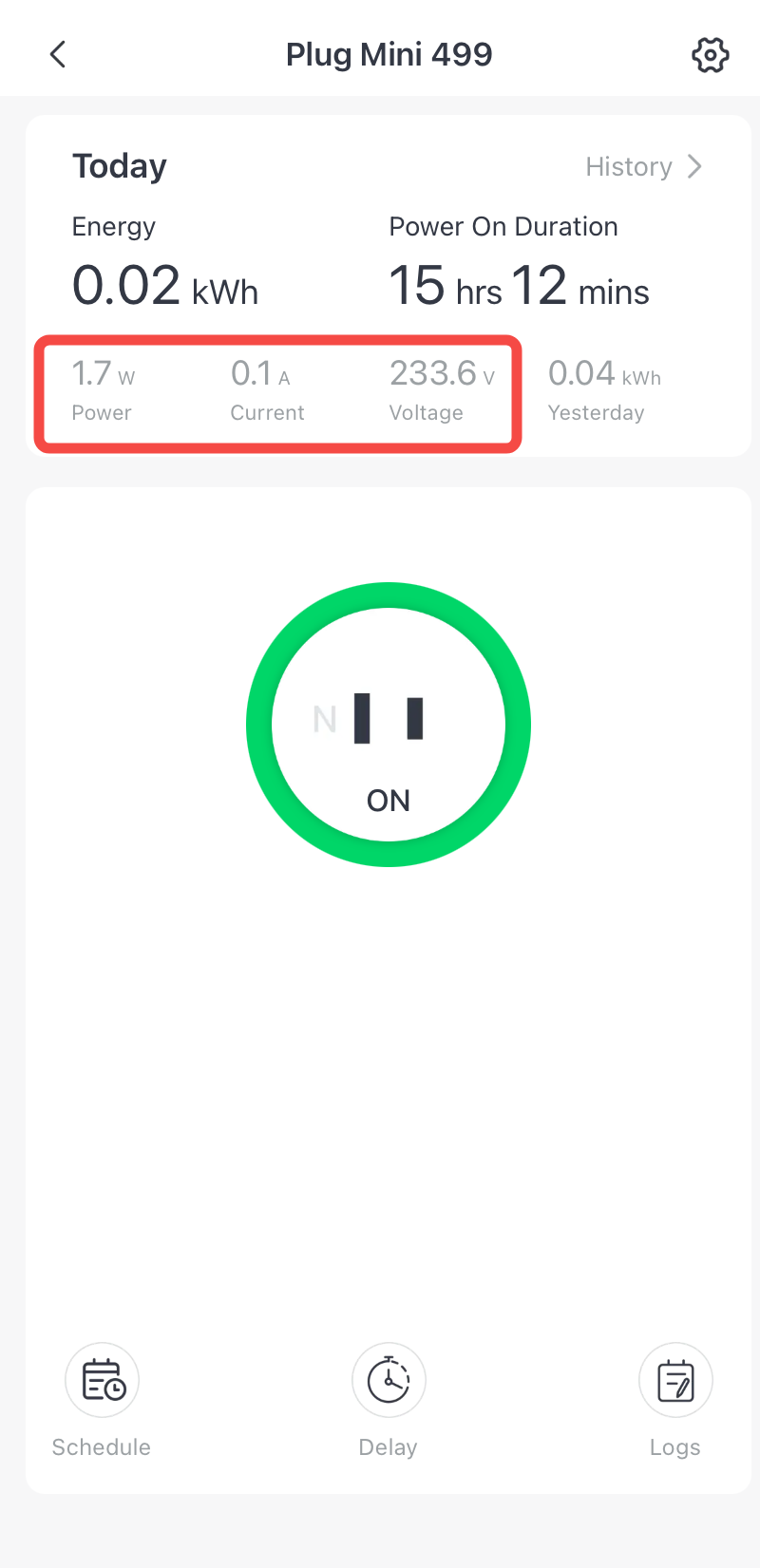 Frequency of Plug Mini Power, Current, and Voltage Updates in SwitchBot ...
